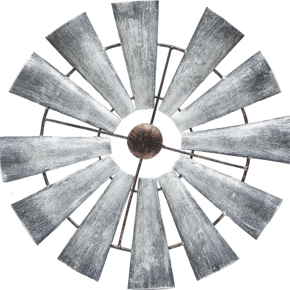 Wall Decor | 12 Farmhouse Windmill Wall Decor Rustic Metal Wall Hang ...